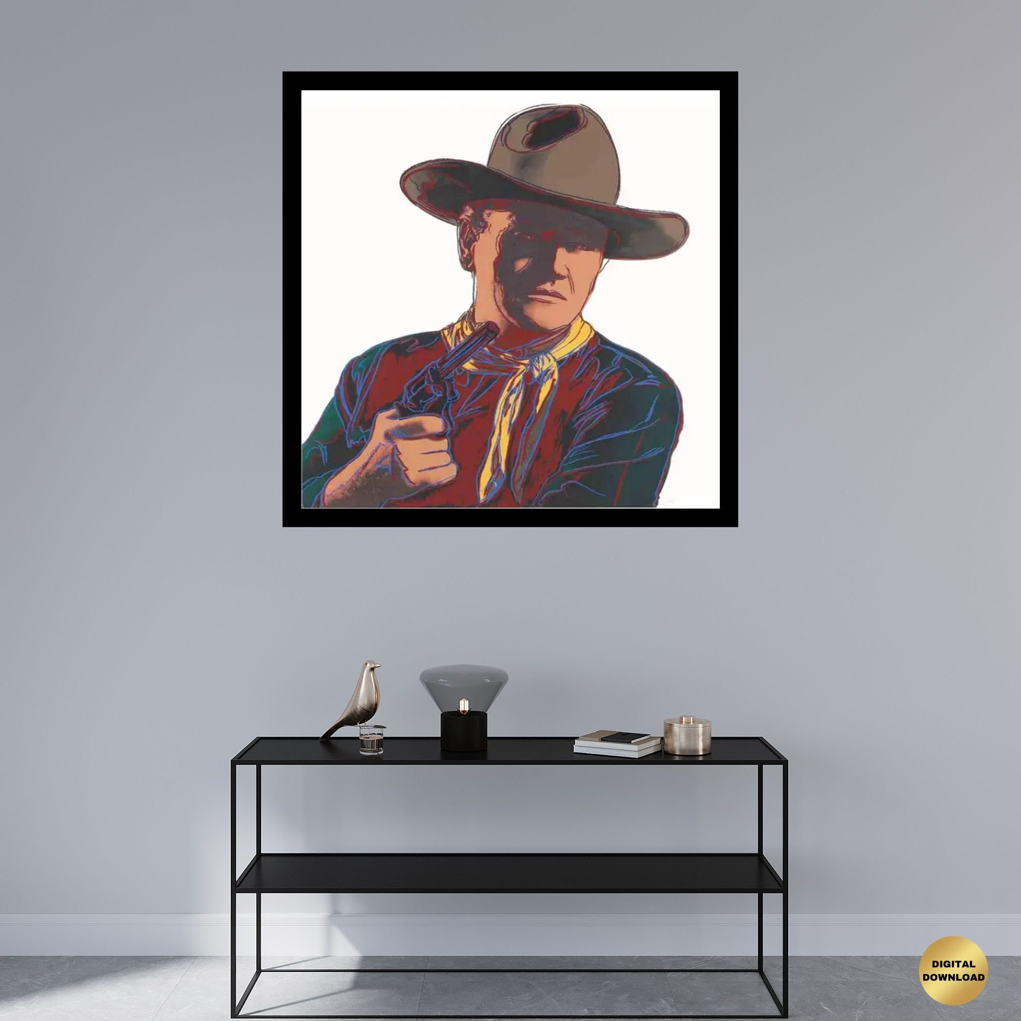 Andy Warhol: john Wayne, Very Rare Print Silk Screen Circa 1986 ...