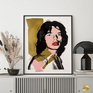 Andy Warhol: mick Jagger Very Rare Print Silk - Etsy
