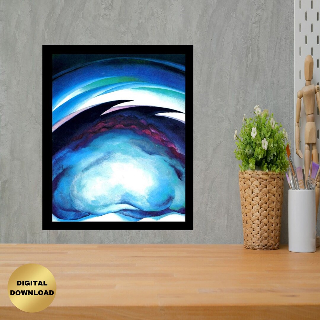 Georgia O'keeffe "from the Plains I" Very Rare Print; Painting 1919 ...