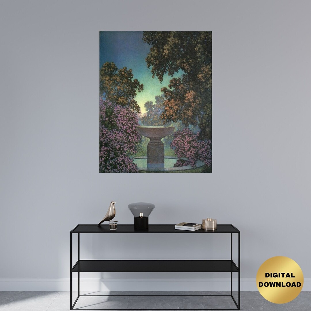 Maxfield Parrish "blue Fountain" Very Rare Print; Painting 1927 ...