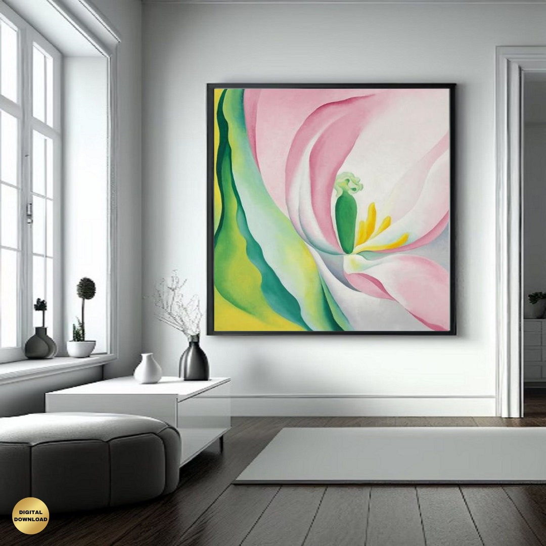 Georgia O'keeffe "pink Tulip" Extremely Rare Print; Painting 1926 ...