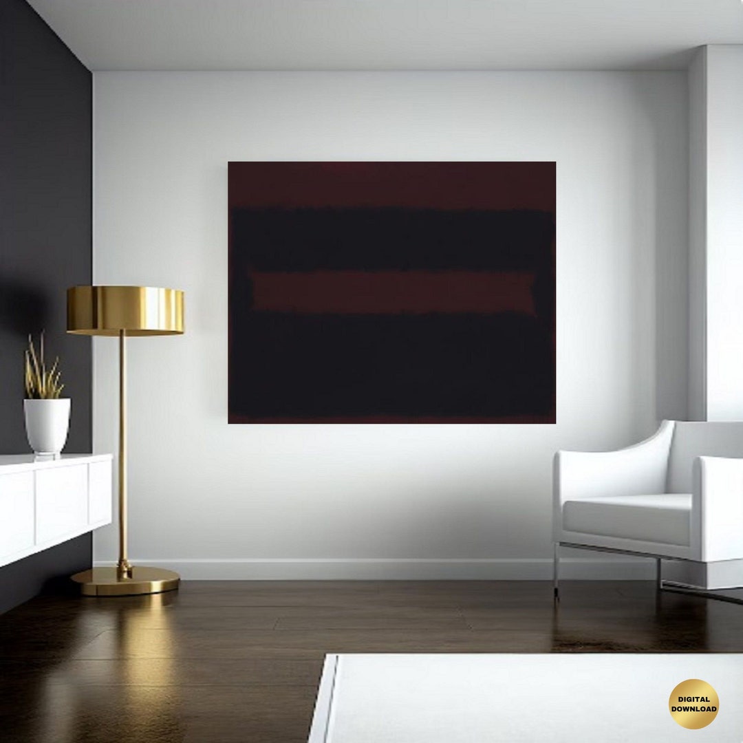 Mark Rothko: "maroon on Black" Extremely Rare Print; Painting 1958 ...