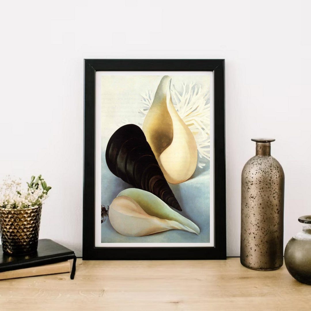 Georgia O'keeffe "three Shells" Extremely Rare Print; Painting 1937 ...
