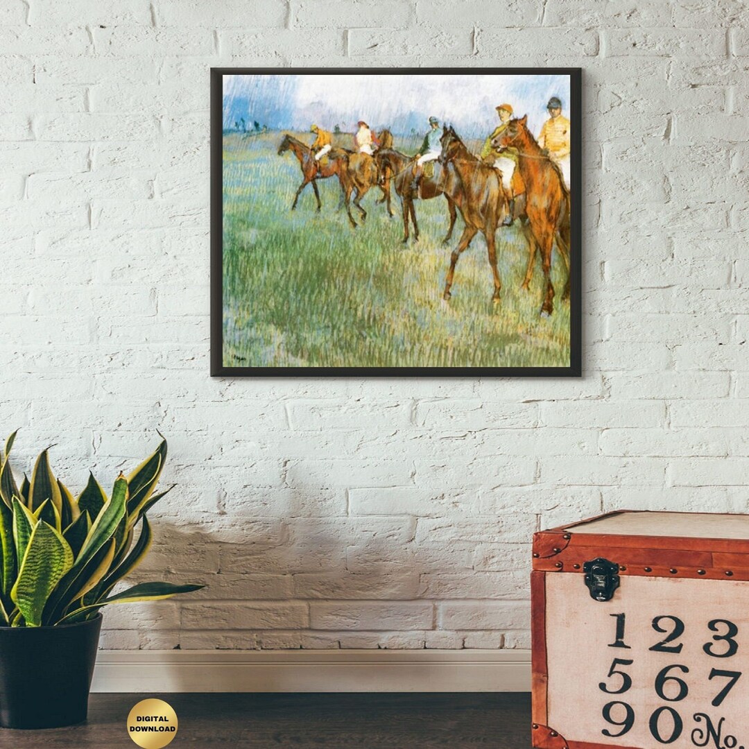 Edgar Degas: "jockeys in the Rain" Extremely Rare Print; Painting 1886 ...