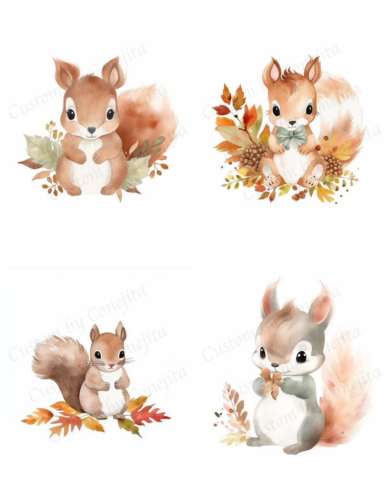 Cute Baby Woodland Animals (fall Set 1) - 12 High Quality Pngs ...