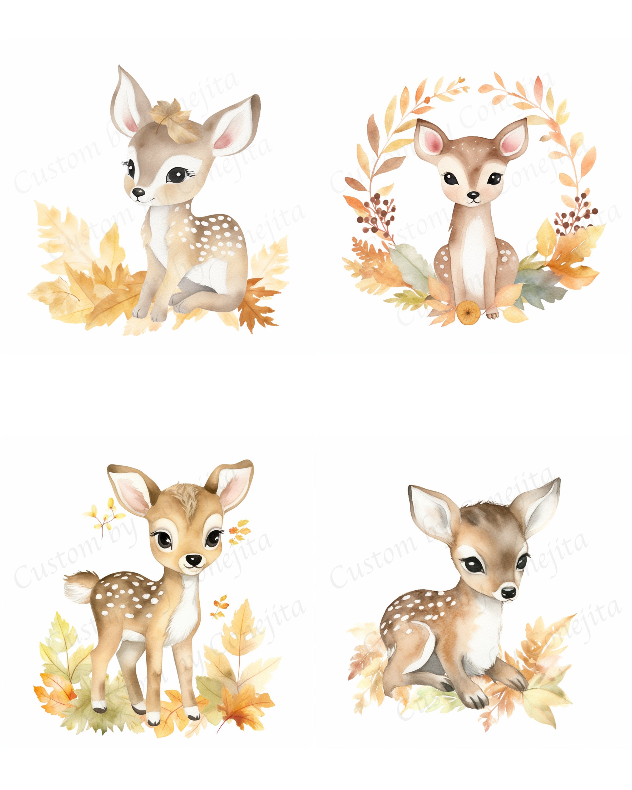 Cute Baby Woodland Animals (fall Set 1) - 12 High Quality Pngs ...