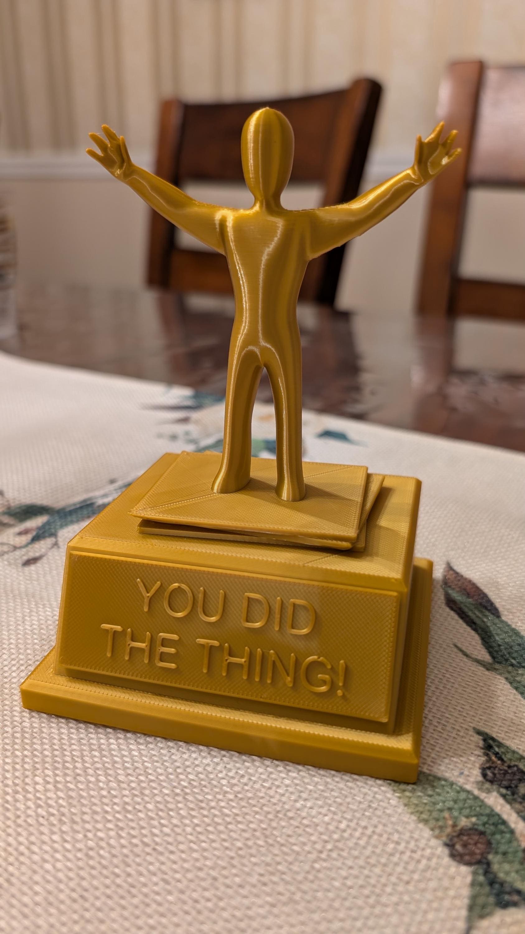 Funny Achievement Trophy - "you Did the Thing!" Award - Customizable 3D ...