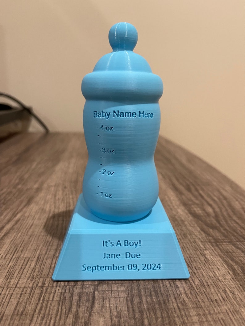 Baby Bottle Trophy - 3D Printed - Multiple Color Options - Baby Shower ...