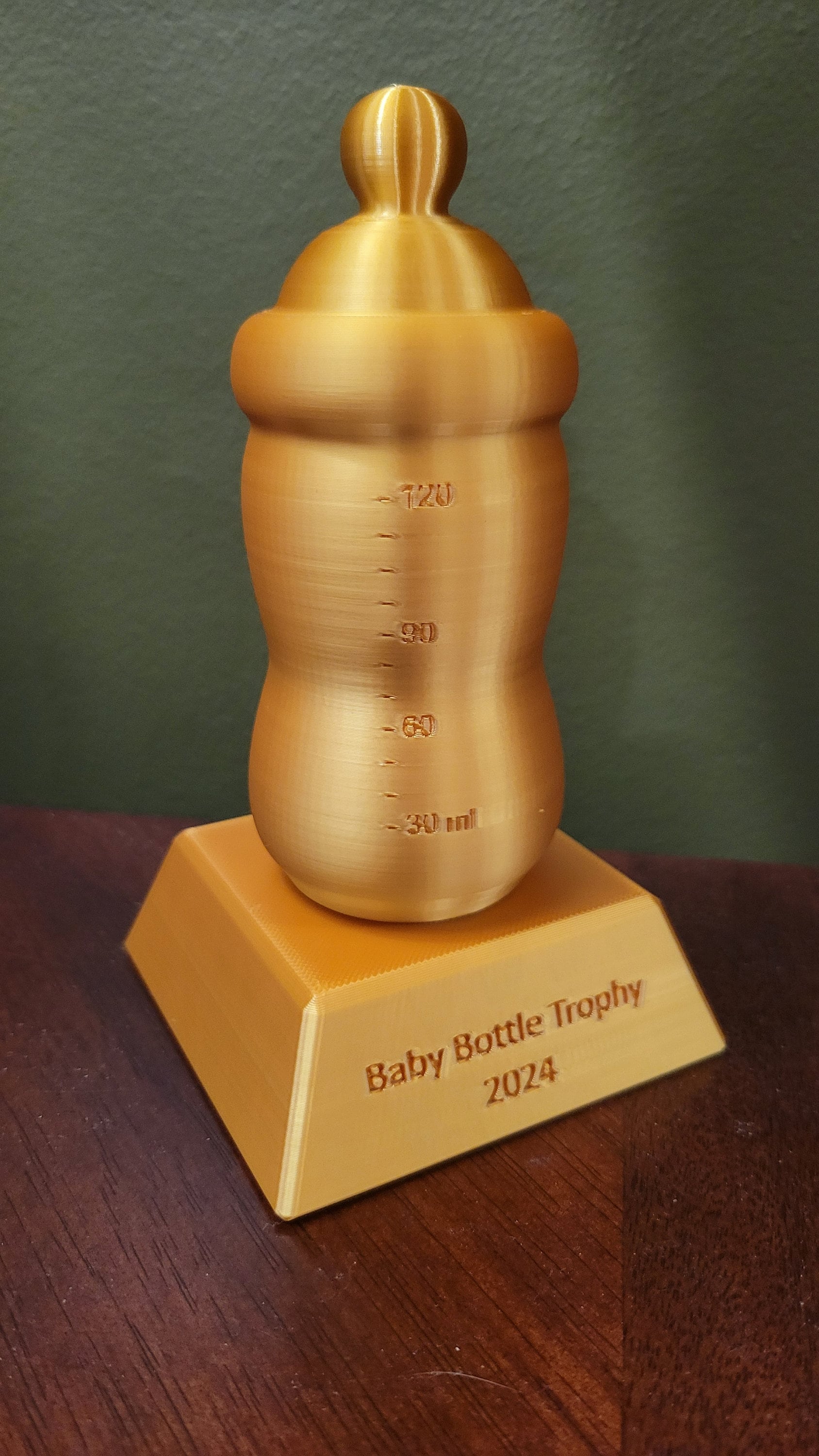 Baby Bottle Trophy - 3D Printed - Multiple Color Options - Baby Shower ...