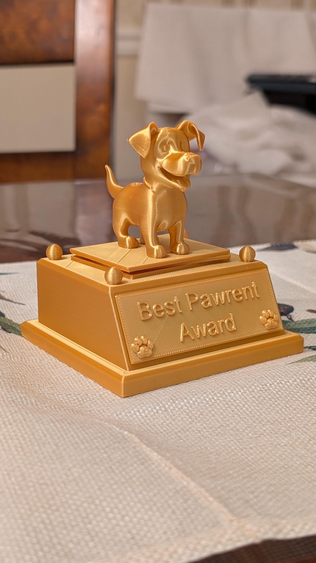 Custom Dog/puppy Trophy – Funny “best Pawrent Award” – Personalized ...