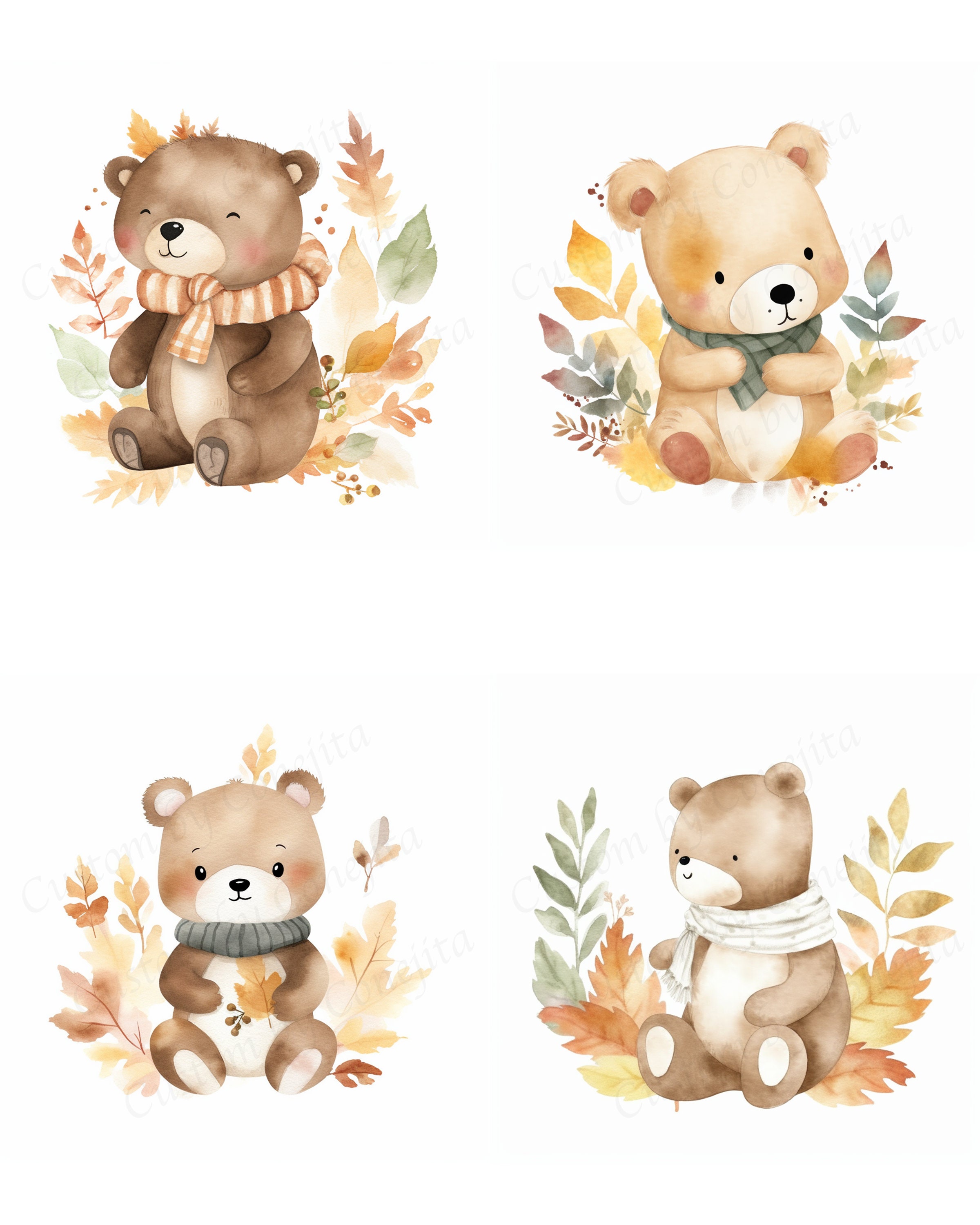 Cute Baby Woodland Animals (fall Set 1) - 12 High Quality Pngs ...