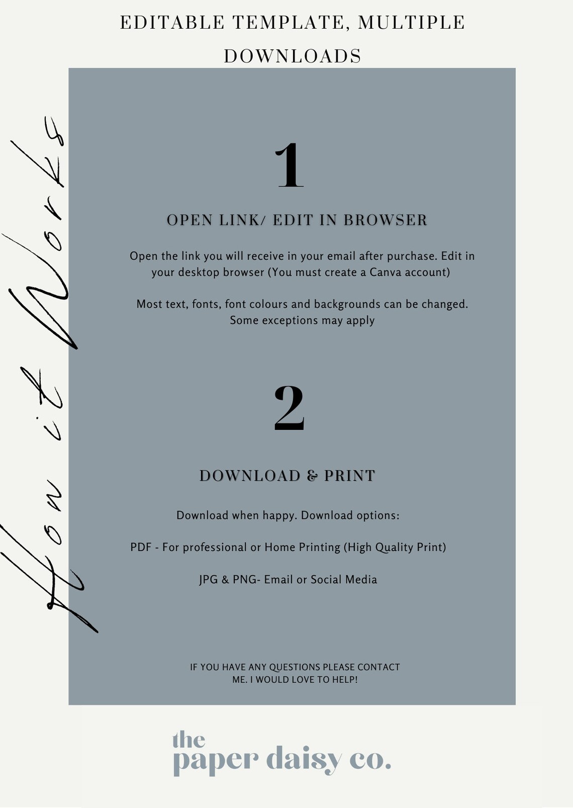 Printable Black and White Floral Wedding Table Number/ Canva Template ...