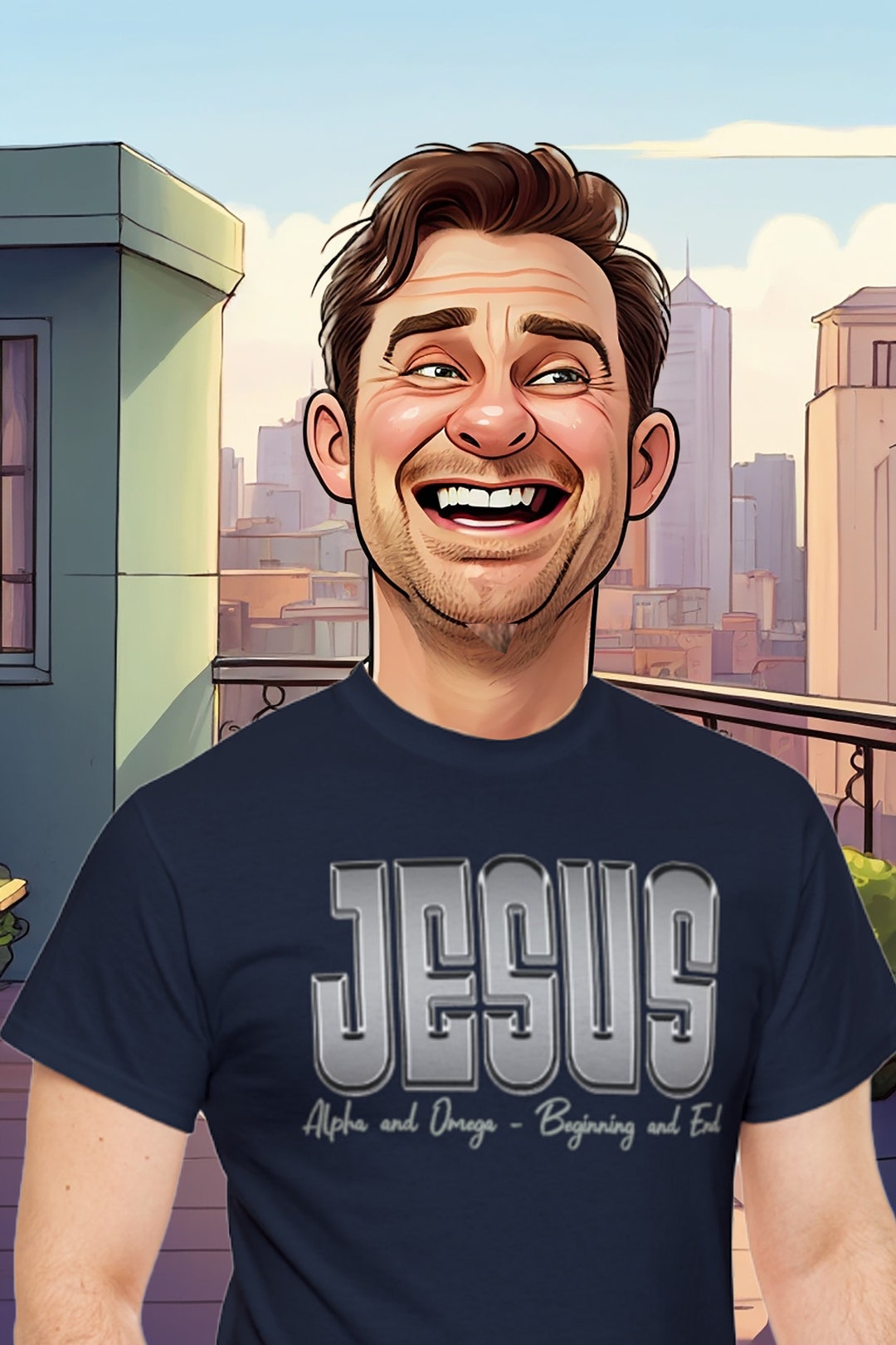 Jesus Alpha and Omega Beginning and End GILDAN Short - Etsy