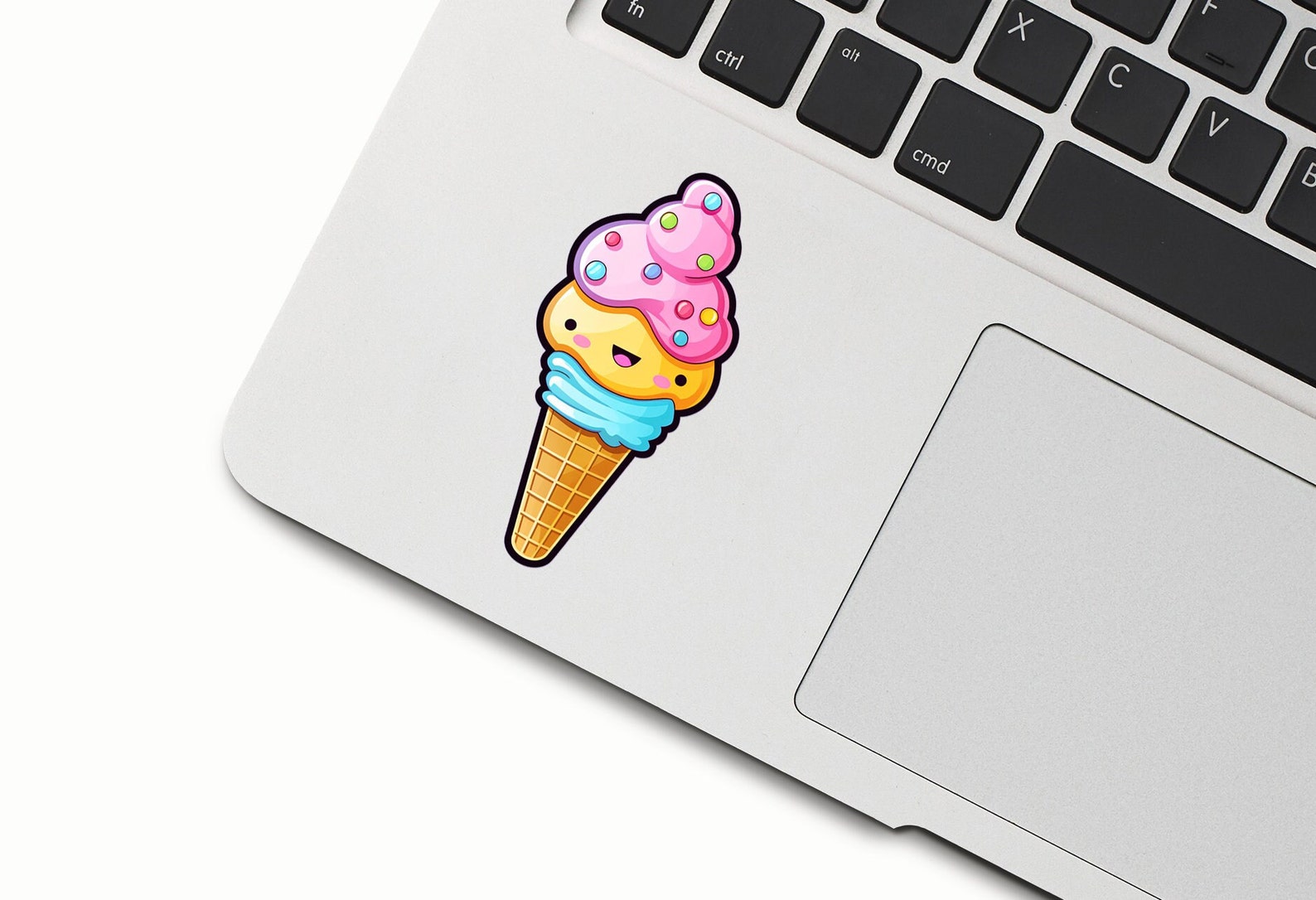 Kawaii Ice Cream Printable Stickers PNG, Ice Cream Sticker, Printable ...