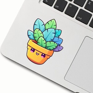 Kawaii Succulent Printable Stickers PNG, Succulent Sticker, Printable ...