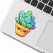 Kawaii Succulent Printable Stickers PNG, Succulent Sticker, Printable ...