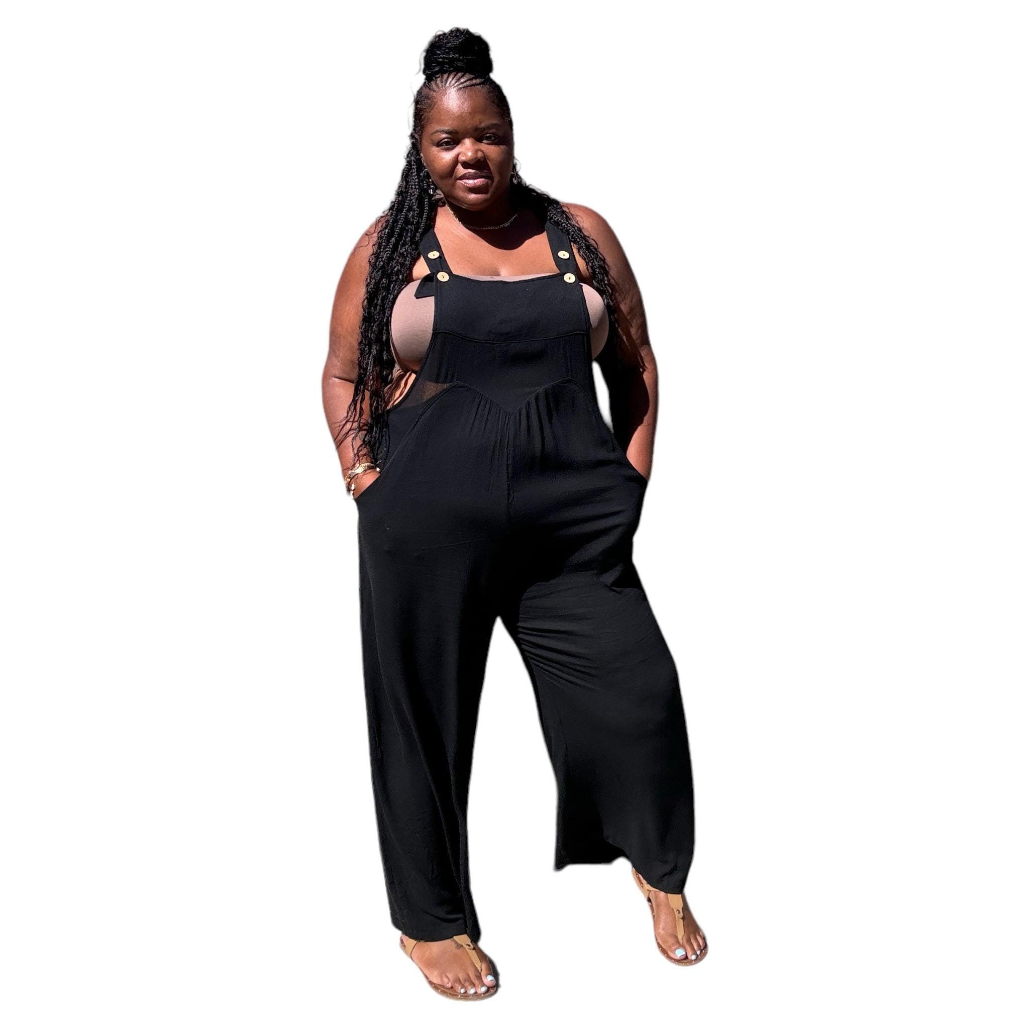 Plus Size Lazy Day Overalls in Black - Etsy
