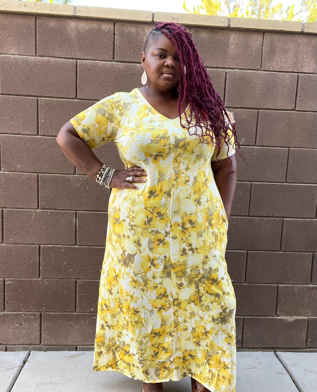 Plus Size Splash Print Maxi Dress - Etsy