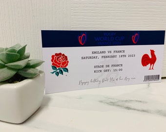 Rugby Ticket Gift - Etsy
