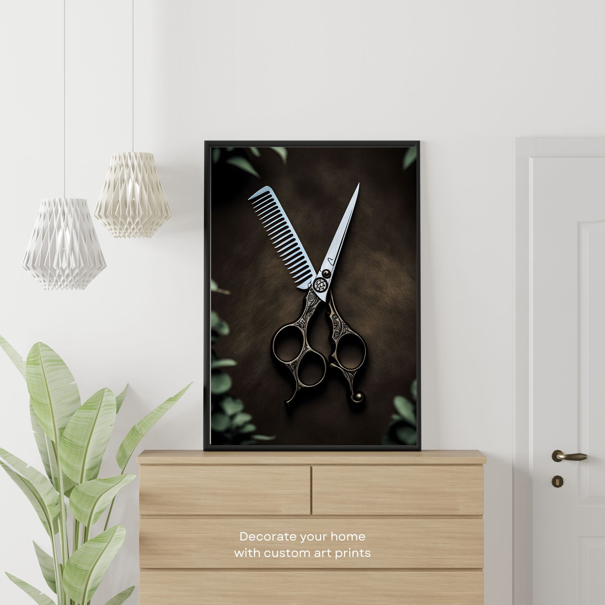 Hair Salon Shears Print | Beauty Salon Poster | Hair Dressing Scissors ...