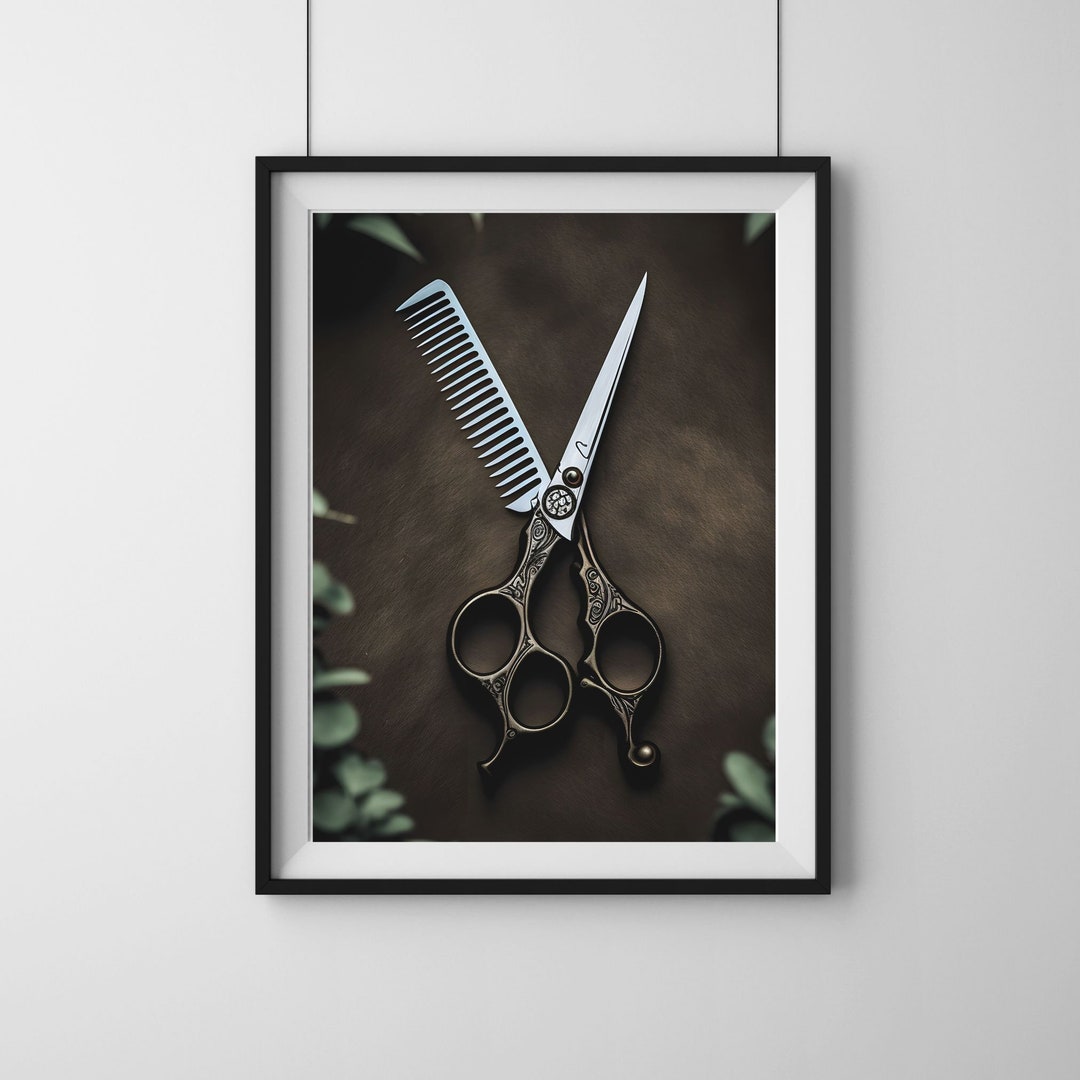 Hair Salon Shears Print | Beauty Salon Poster | Hair Dressing Scissors ...