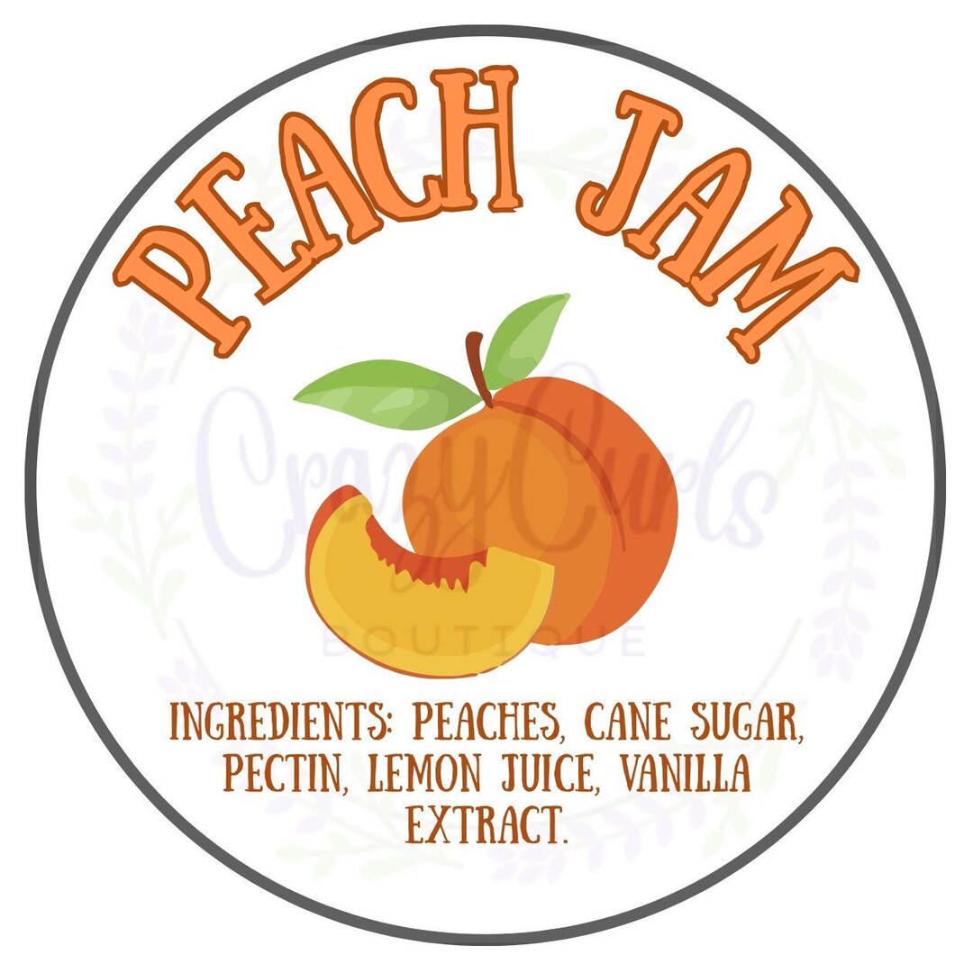 Peach Jam Label - Etsy