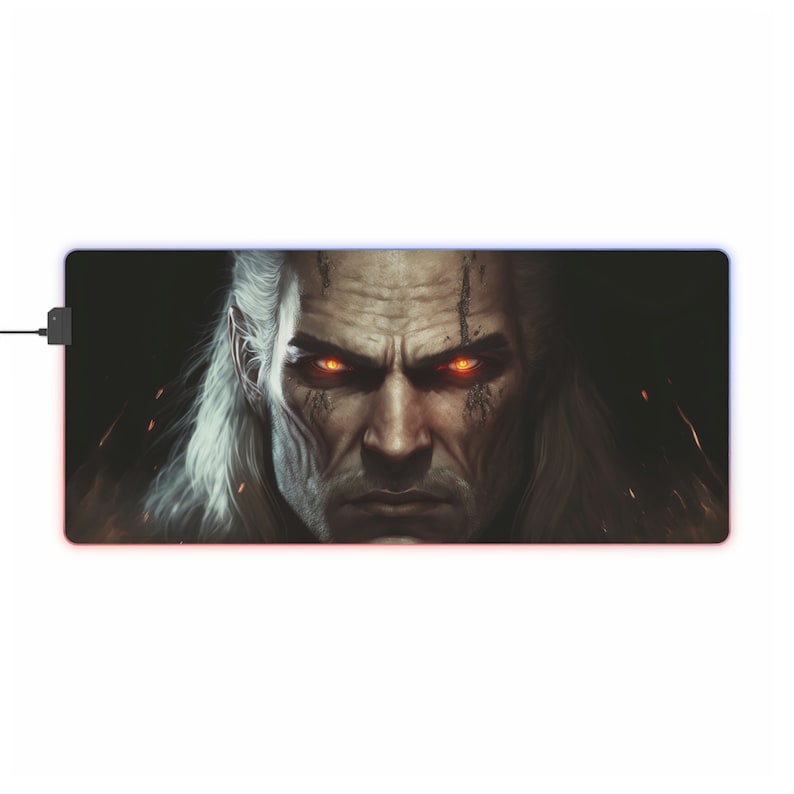 Witcher, Geralt of Rivia LED Mouse Pad 35.4x15.7 - XXL Extended | Non ...
