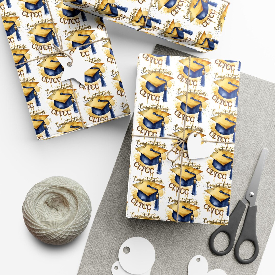 CLTCC Graduation Wrapping Paper, College Graduation Gift Wrap - Etsy