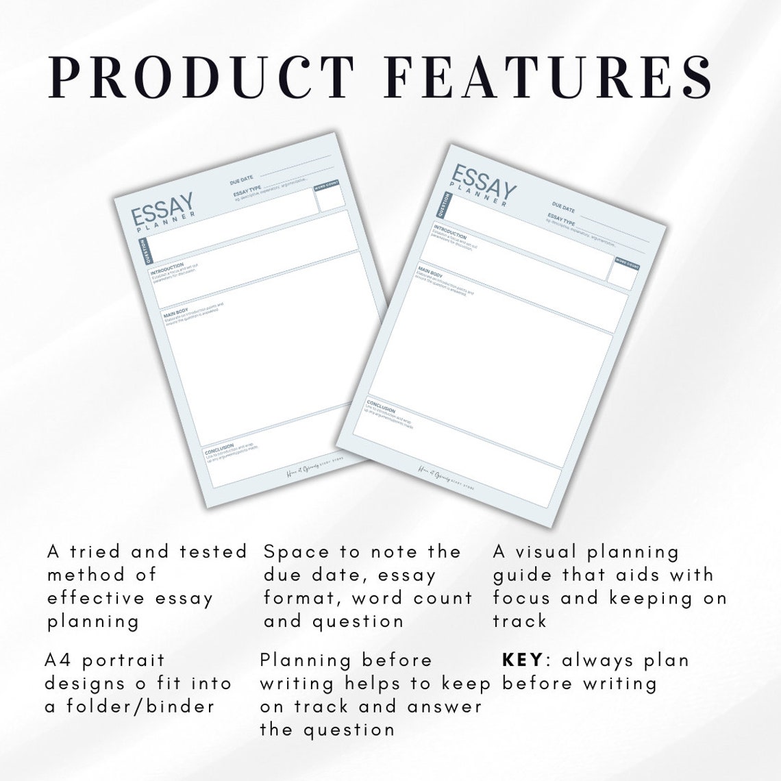 Study Resources Bundle | Blue | A4 PRINTABLE | Study Supplies ...