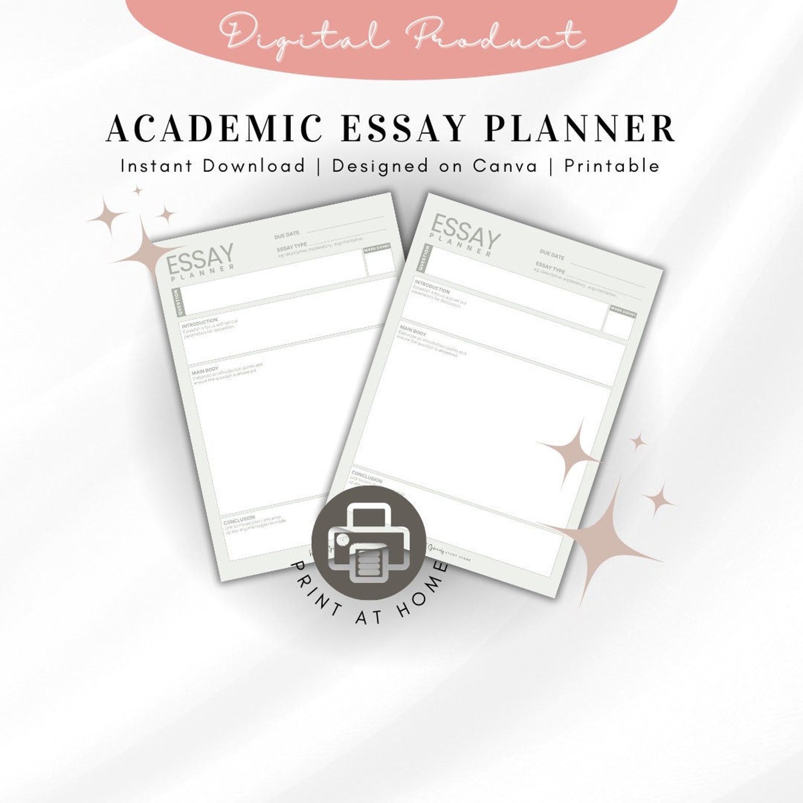 Student Essay Planner | Study Resource | A4 PRINTABLE | Study ...