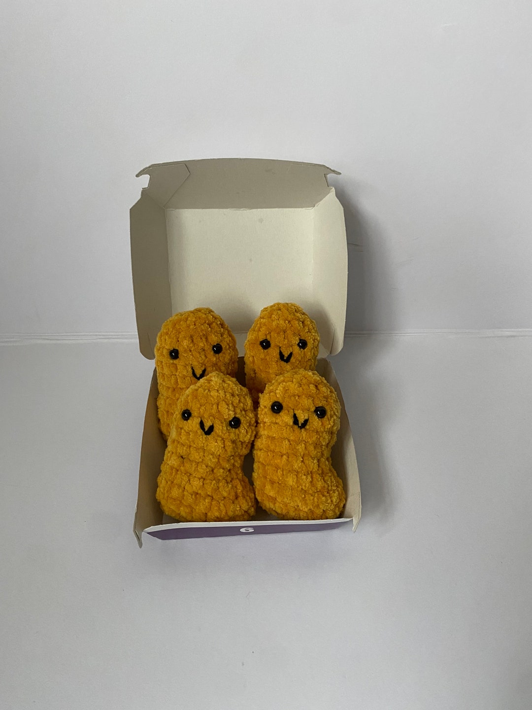 Set of 4 Chicken Nugget - Cute Handmade, Super Soft, Crochet Amigurumi ...