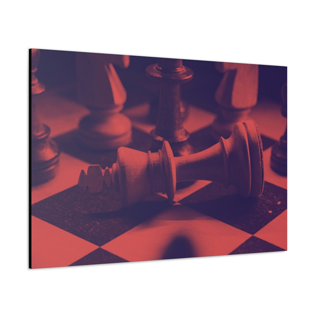Chess Checkmate Wall Art Canvas, Chess Art Canvas, Wall Art, Game Art ...