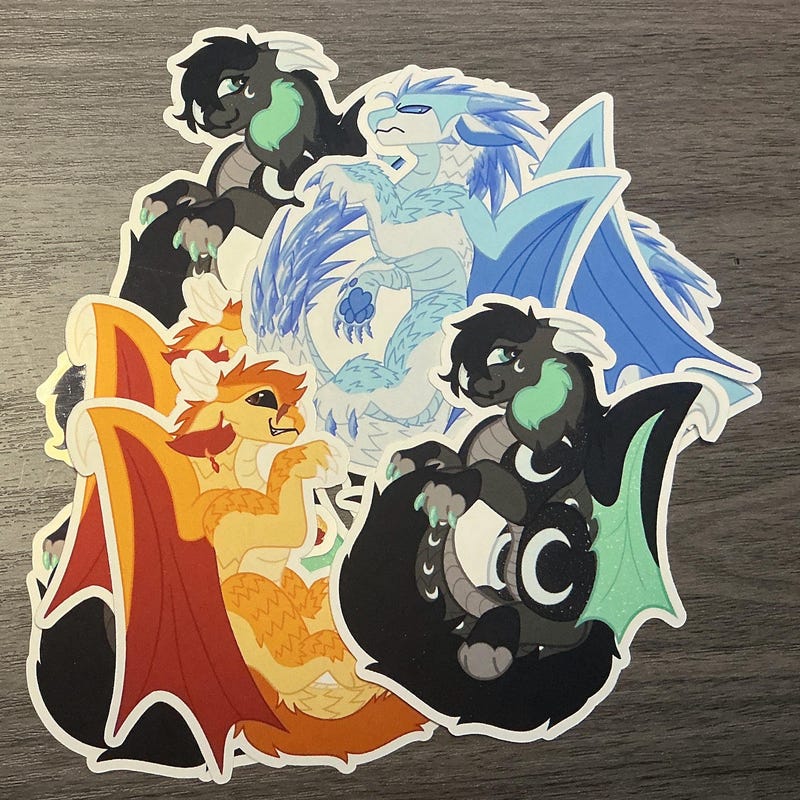 Wings of Fire Stickers - Etsy