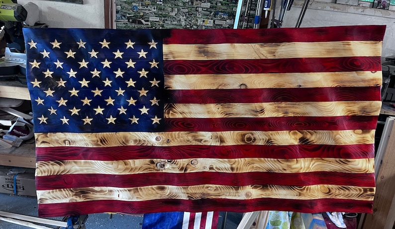 Custom Wooden Wavy Flag - Etsy