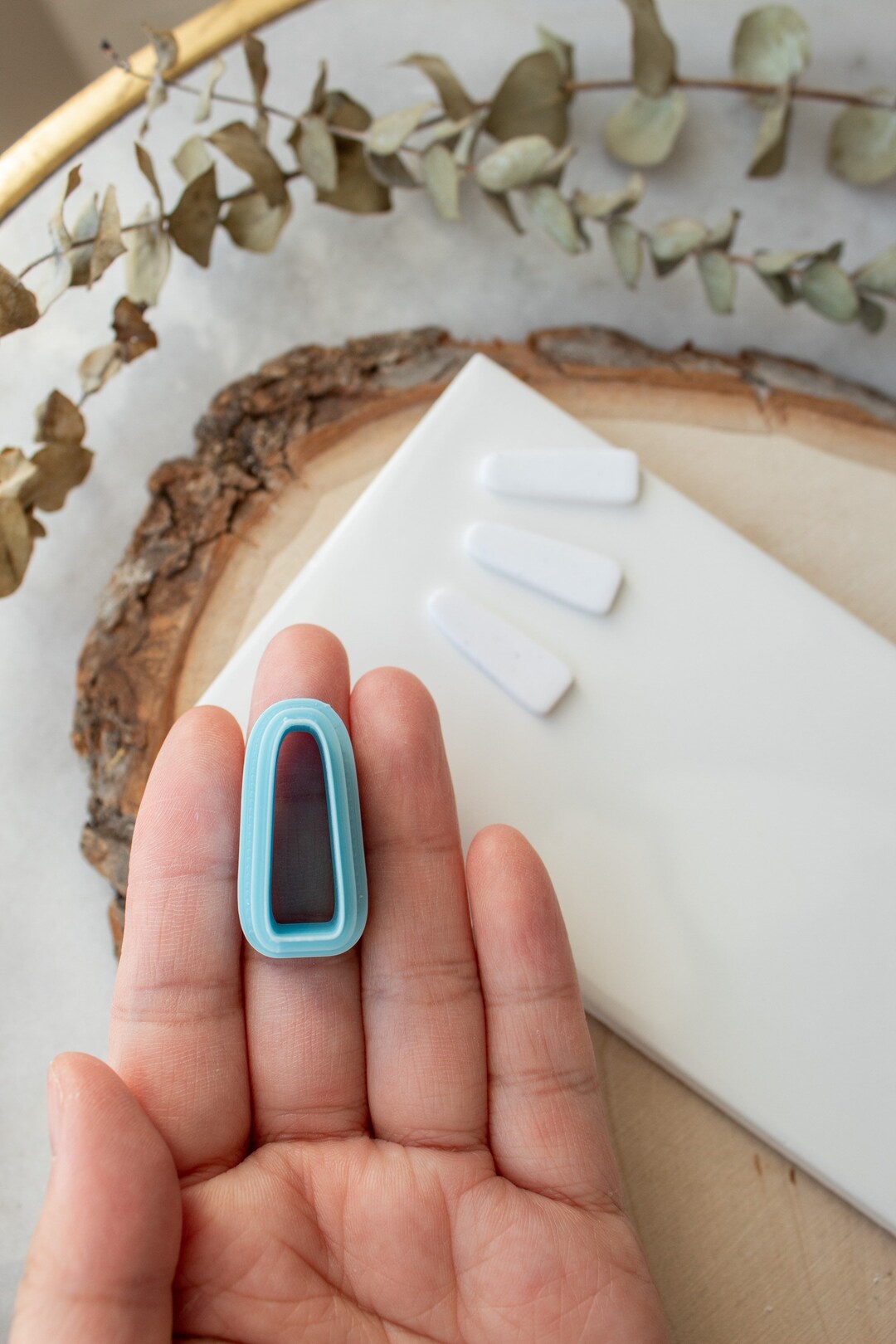 Organic Flat Bottom Dangle Polymer Clay Cutter | Floral Polymer Clay ...