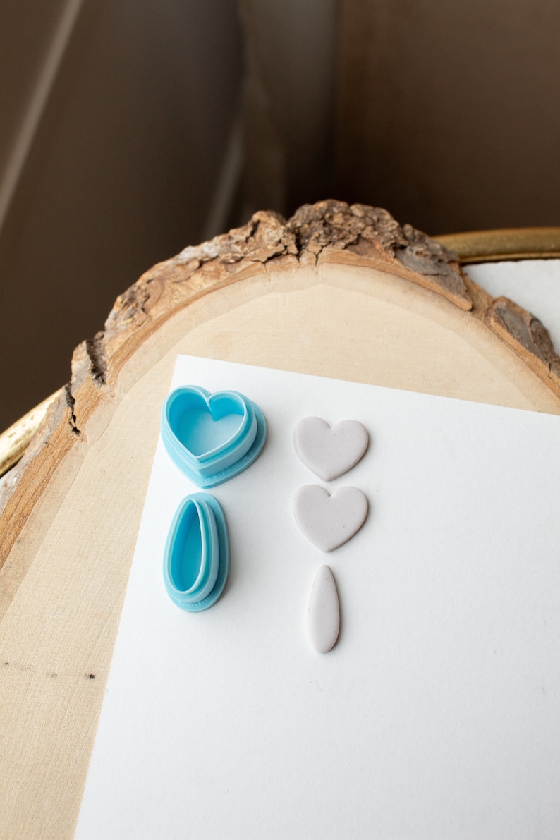 Heart Dangle Set Clay Cutter | Polymer Clay Valentines Day Heart ...