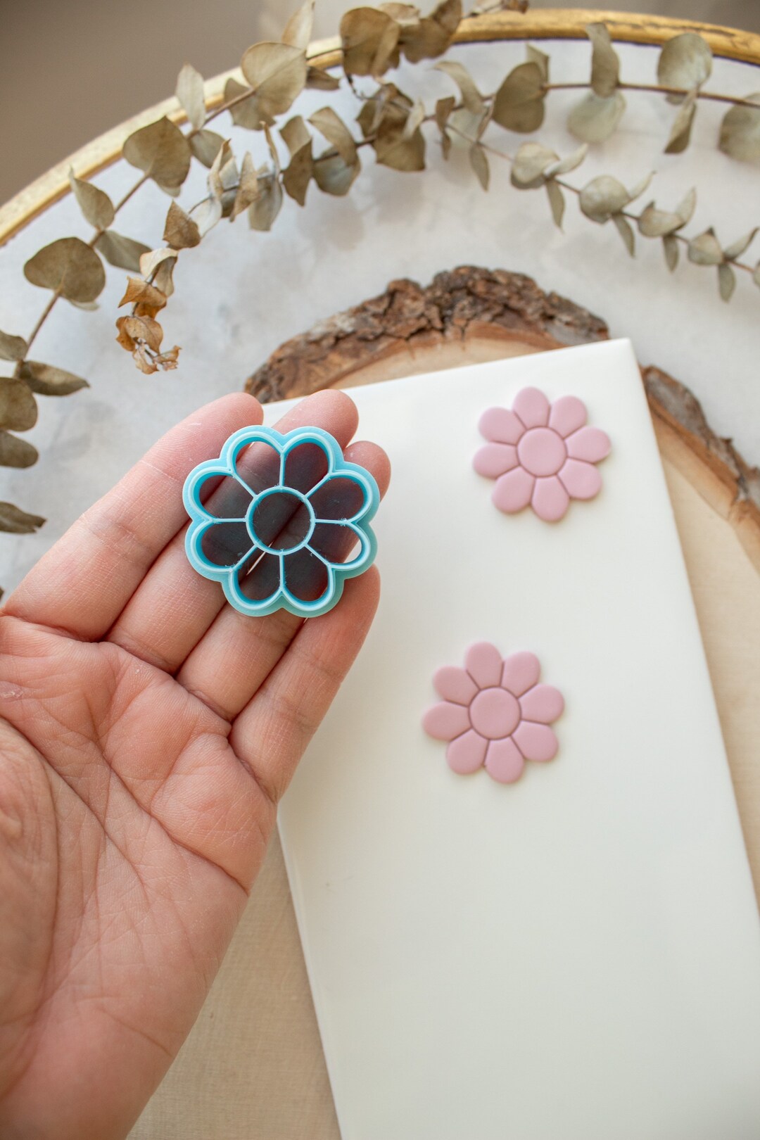 Full Daisy Flower Polymer Clay Cutter | Polymer Clay Stud, Arch Clay ...