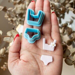 Bikini Swimsuit Clay Cutter Set | Polymer Clay Two Piece Swim Suit Clay ...