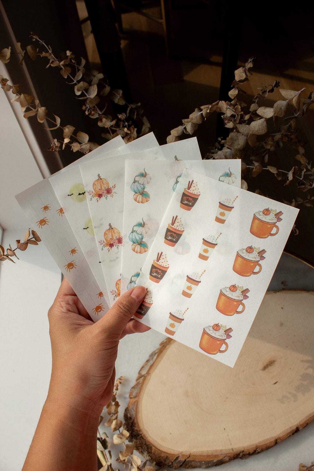 Fall Dangle Transfer Sheet | Polymer Clay Transfer Sheets, Autumn Fall ...