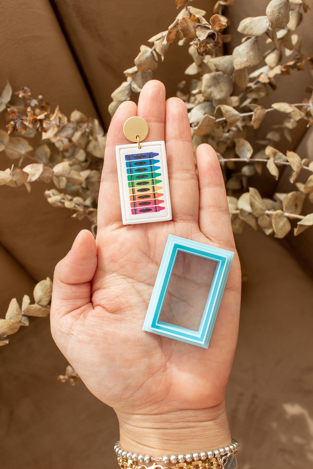 Bordered Standard Rectangle Polymer Clay Cutter | Polymer Clay Stud ...