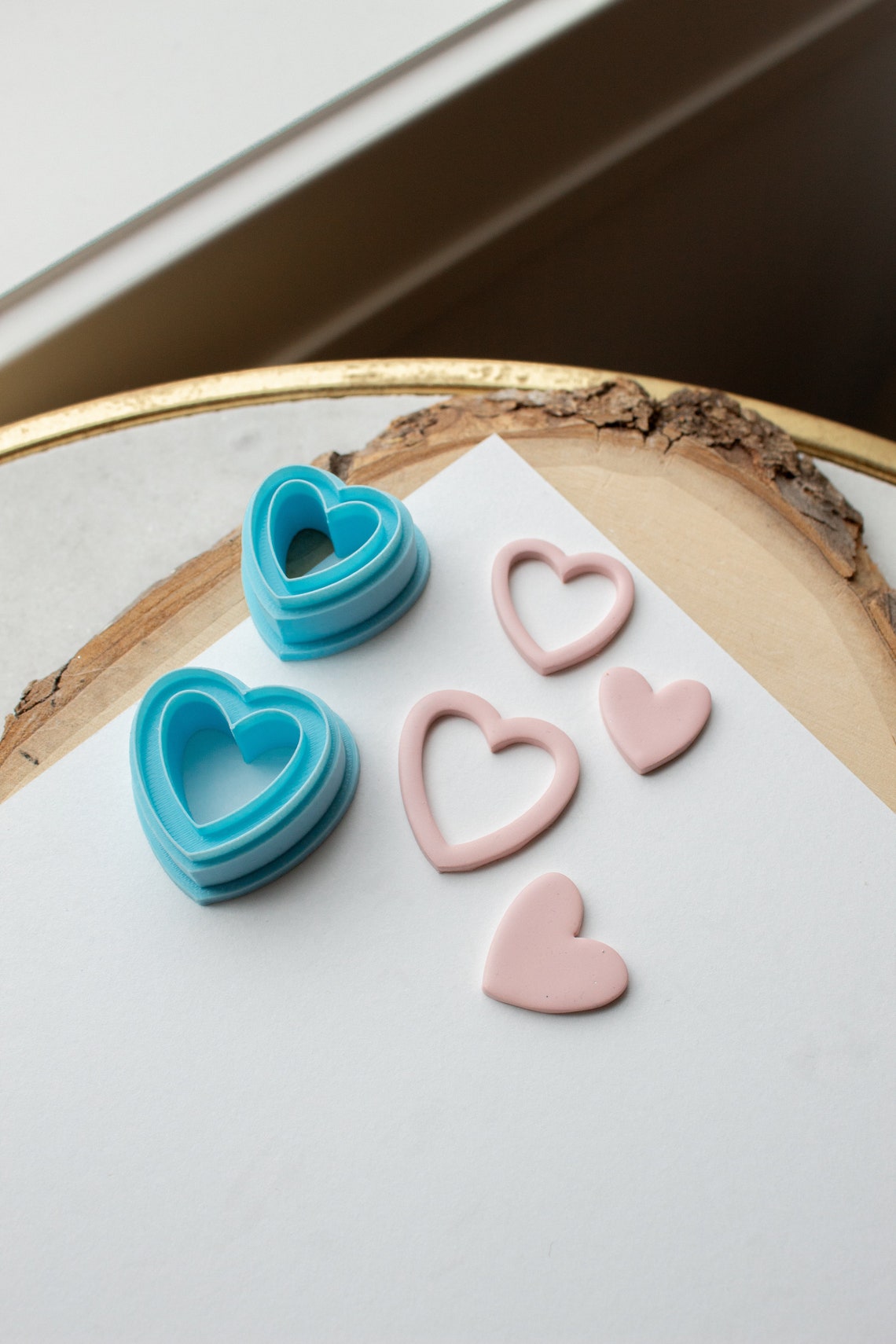 Heart Window Clay Cutter | Polymer Clay Valentines Day Heart Hoop ...