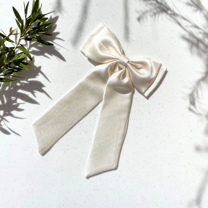 Ivory Satin Bows - Etsy