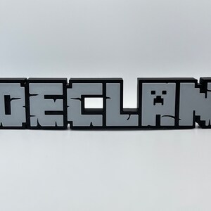 Personalized Minecraft Inspired Nameplatepersonalized - Etsy