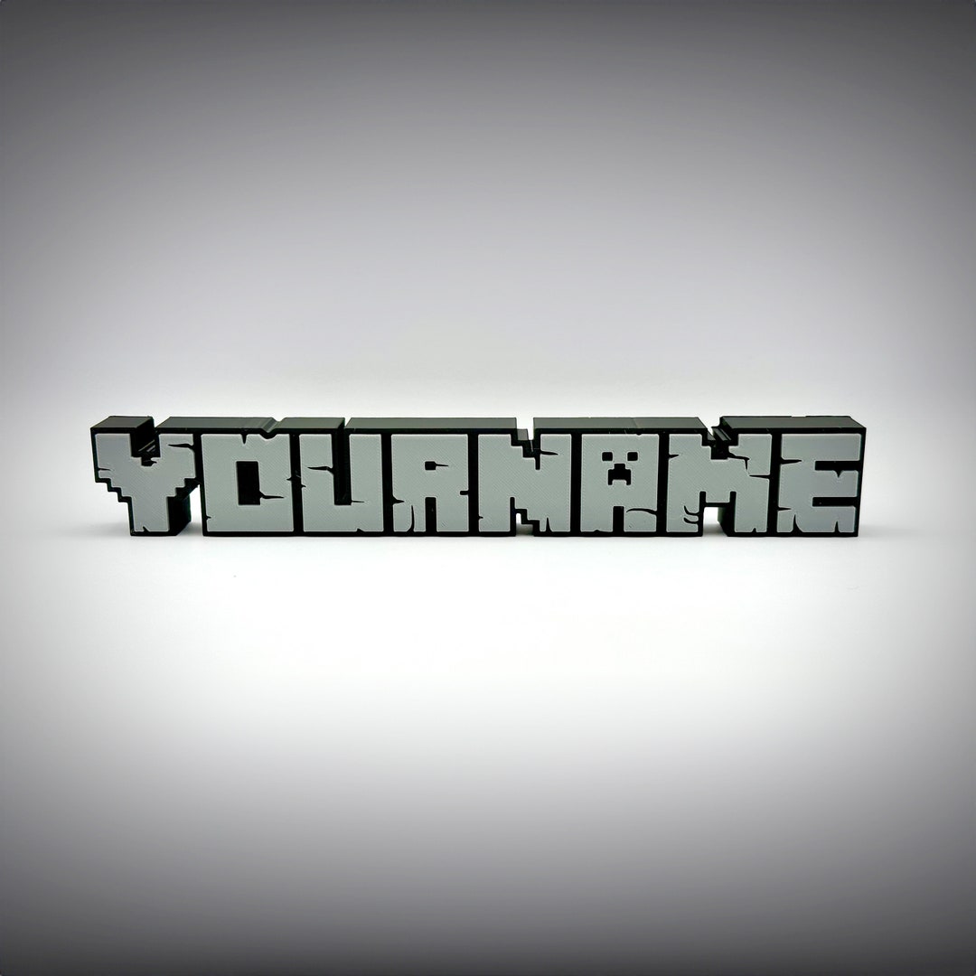 Personalized Minecraft Inspired Nameplatepersonalized - Etsy