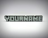 Personalized Minecraft Inspired Nameplatepersonalized - Etsy