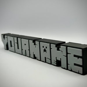Personalized Minecraft Inspired Nameplatepersonalized - Etsy