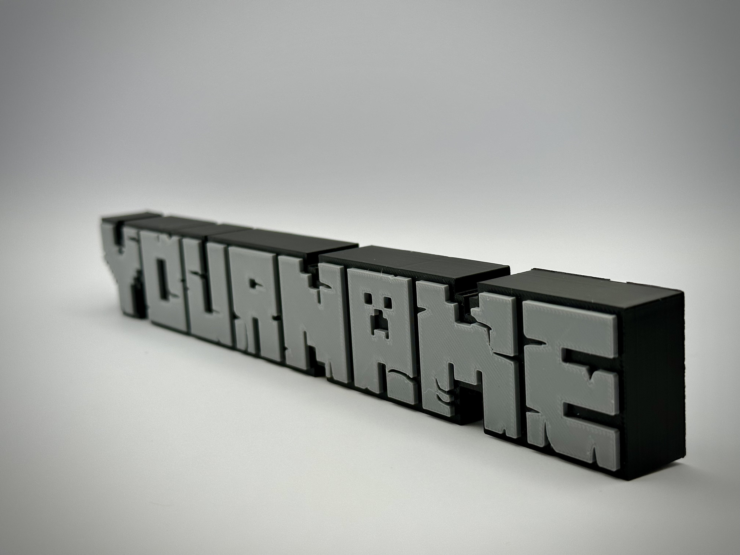 Personalized Minecraft Inspired Nameplatepersonalized - Etsy