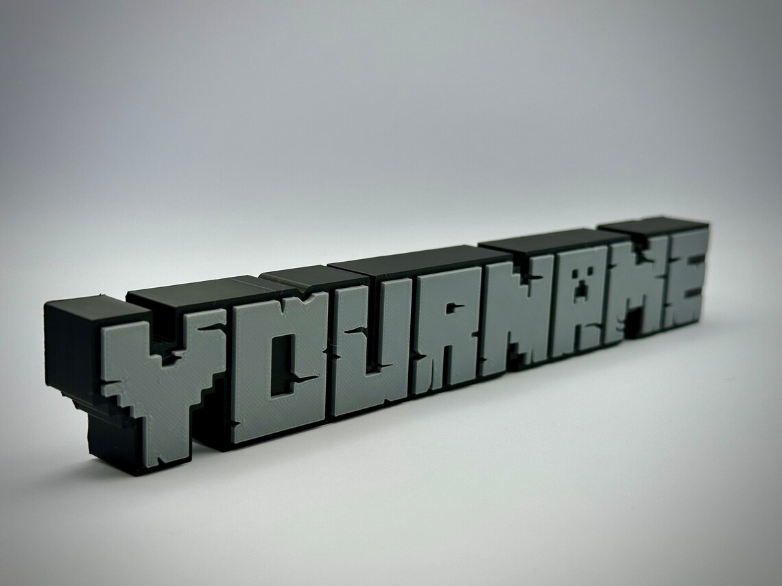 Personalized Minecraft Inspired Nameplatepersonalized - Etsy