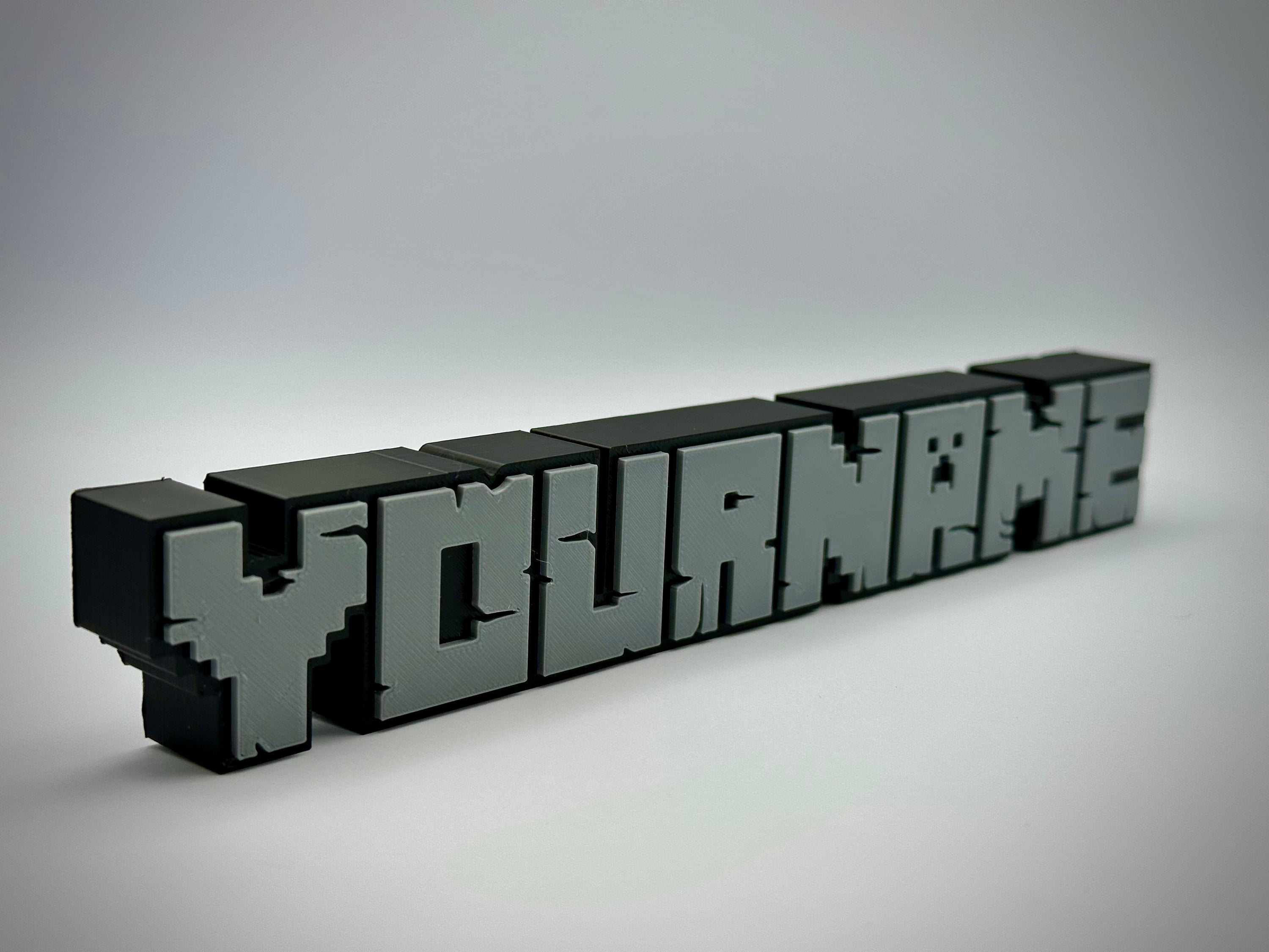 Personalized Minecraft Inspired Nameplatepersonalized - Etsy