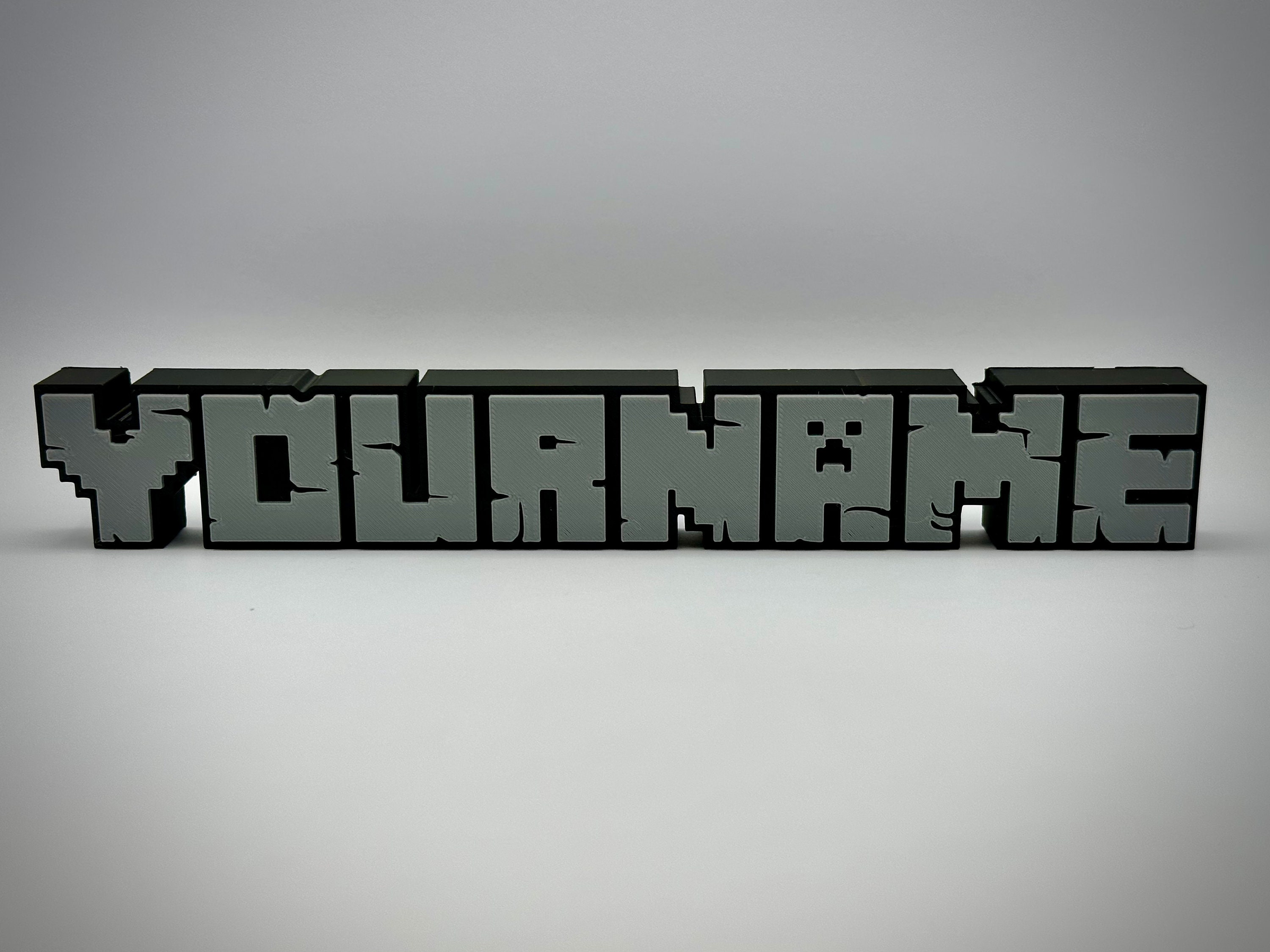 Personalized Minecraft Inspired Nameplatepersonalized - Etsy